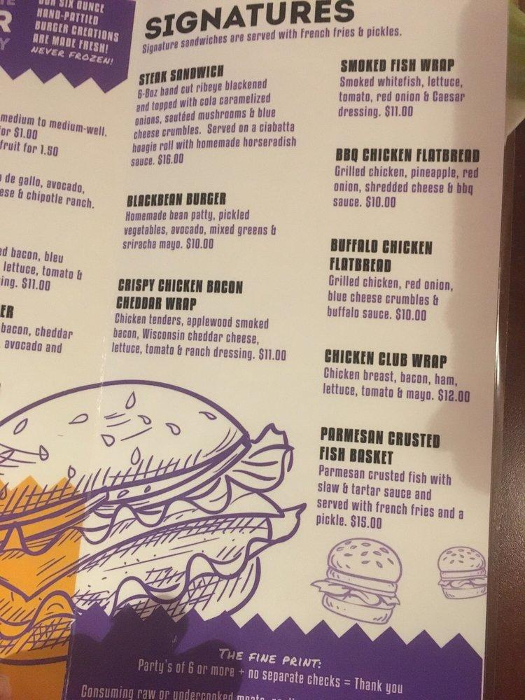 Menu at Patsy’s Bar & Grill, Washburn