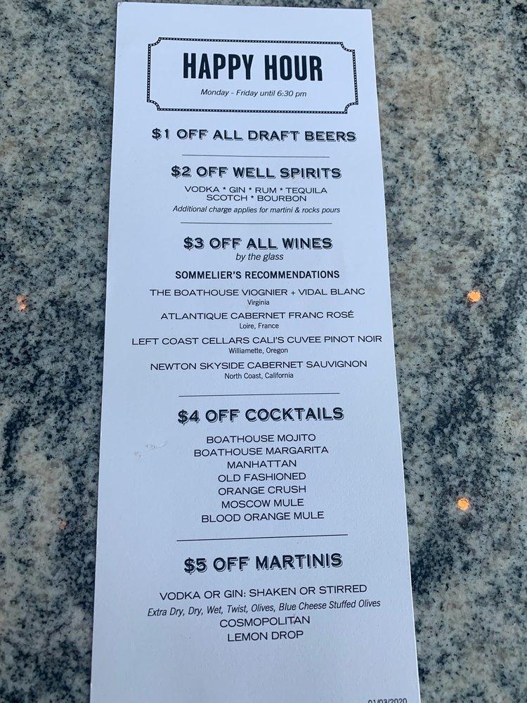 Menu at The Boathouse at City Point pub & bar, Hopewell