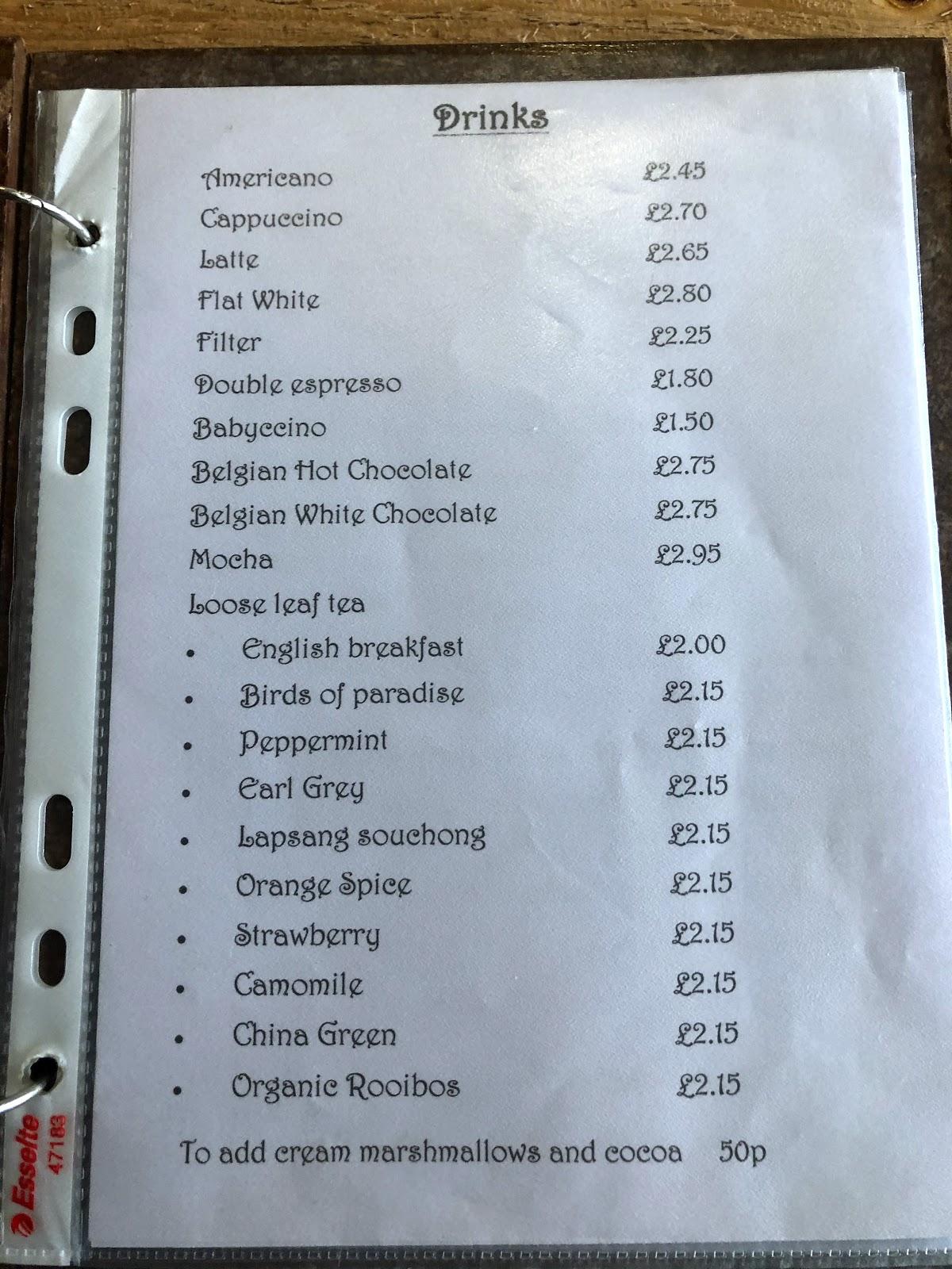 Menu at Edwards Coffee Shop & Eatery cafe, Consett