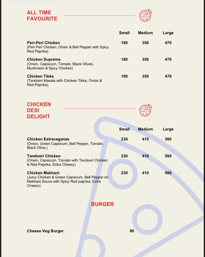 Menu at ROBO's Pizzeria, Pune