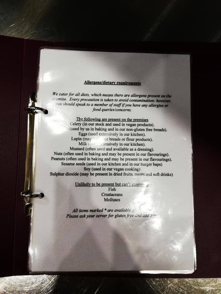 Menu at Scarlett's Cafe, Falkirk, 12 Union Road