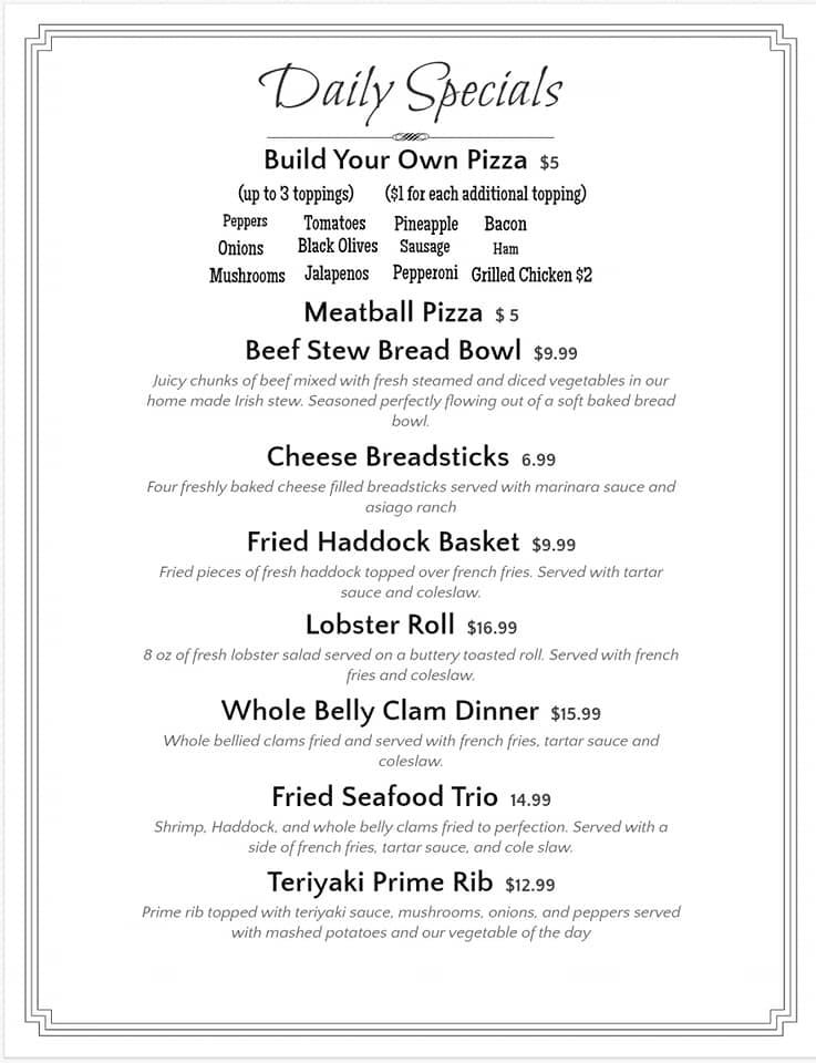 Menu at Scruffy Murphys pub & bar, Worcester