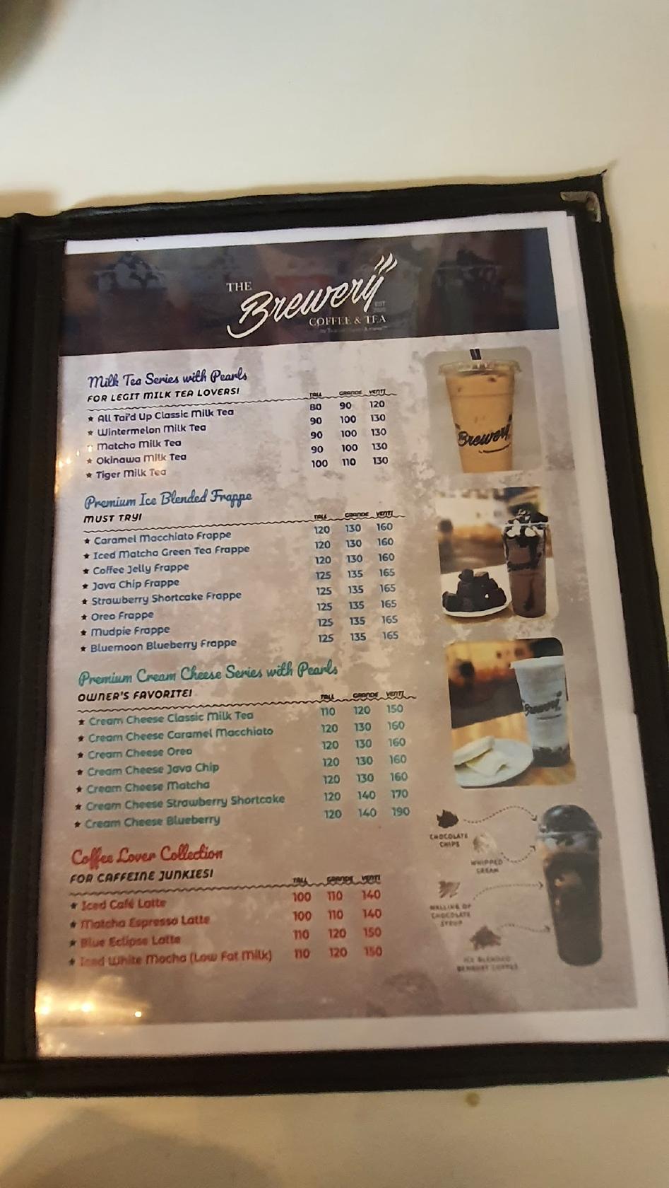 Menu at Tagpuan sa Baguio pub & bar, Baguio