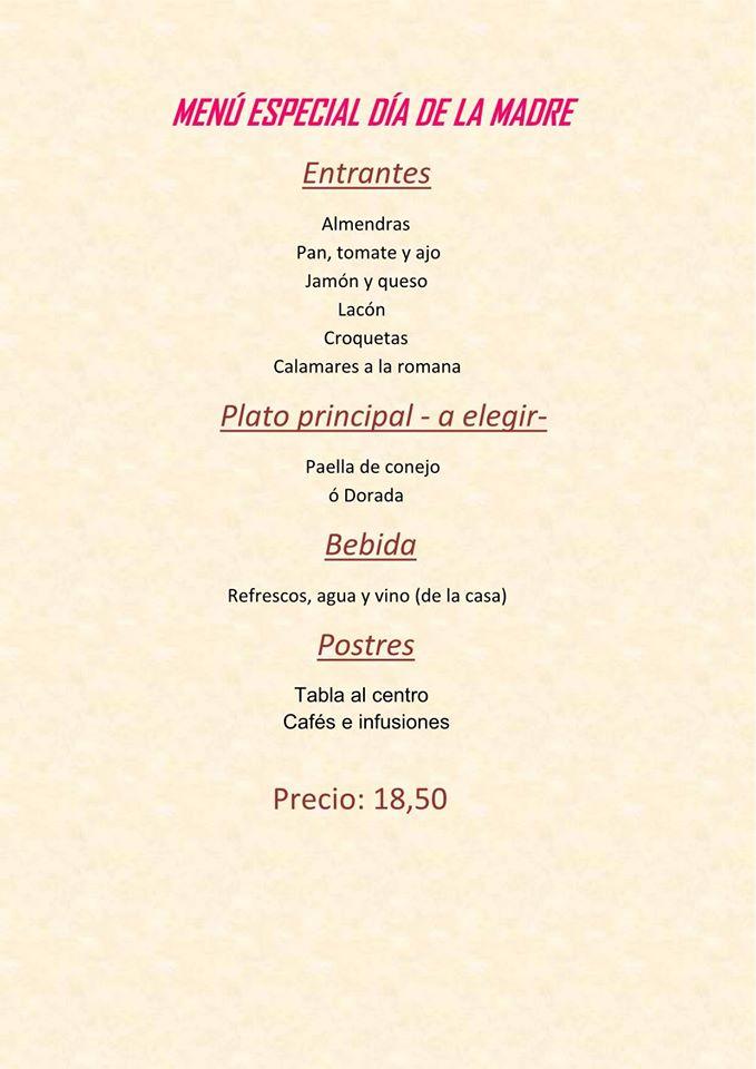 Menu at Venta San Cayetano pub & bar, Crevillent