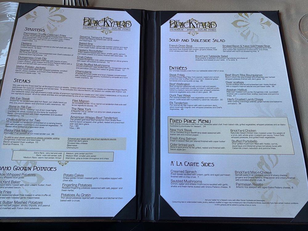 Menu at The Brickyard pub & bar, Boise