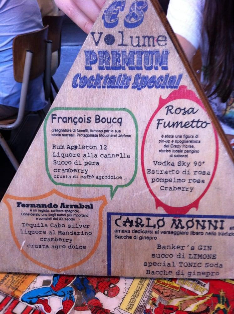 Menu at Volume pub & bar, Florence