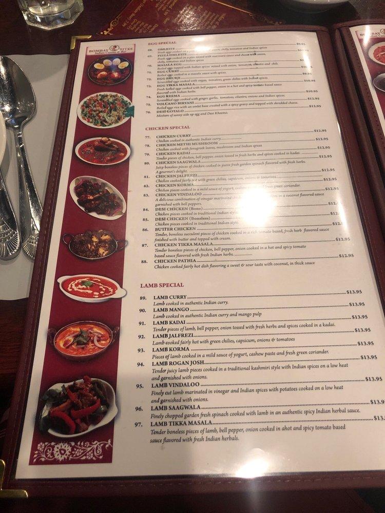 Menu at Bombay Bites restaurant, McDonough