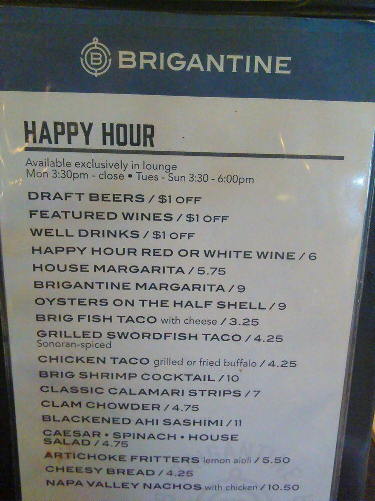 Menu at Brigantine Seafood restaurant, Escondido, 421 W Felicita Ave