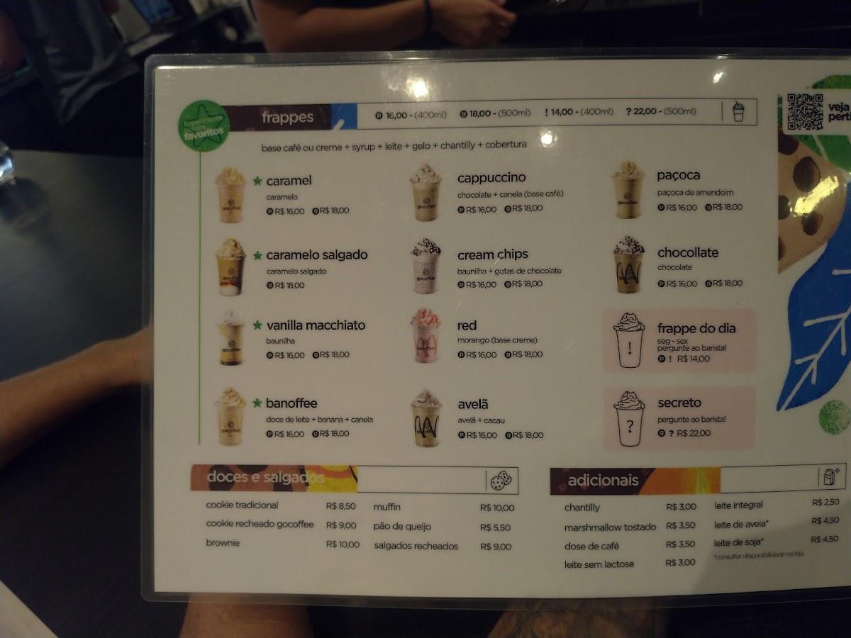 Menu em Go Coffee Santos, Santos