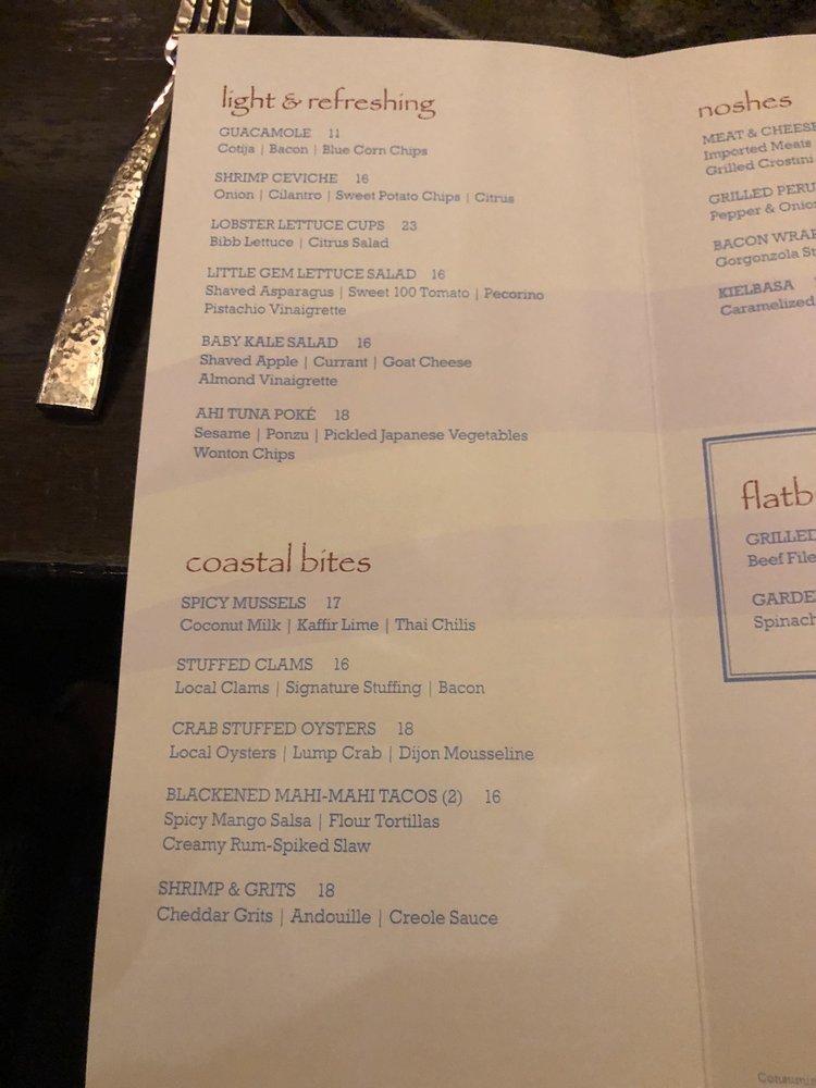 Menu at Sandpiper Coastal Bar & Grill, Atlantic City