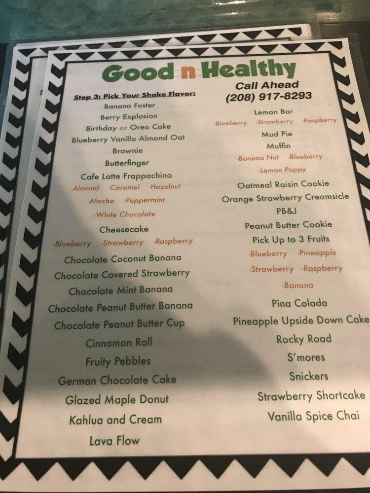 Menu at Sol Nutrition pub & bar, Meridian