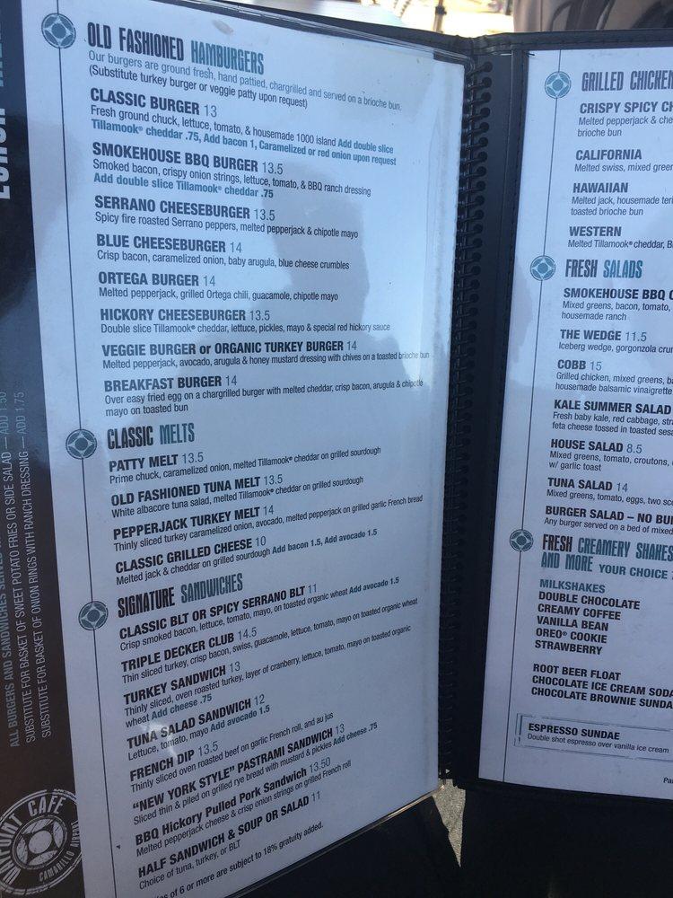 Menu at Waypoint Café Camarillo Airport cafe, Camarillo