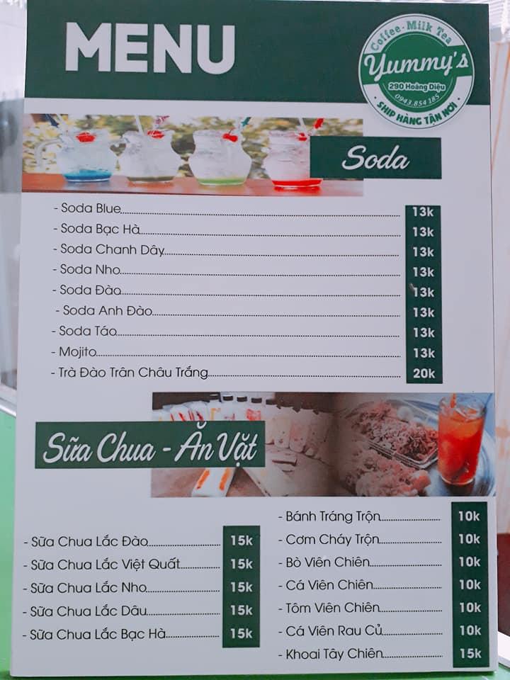 Menu at Yummy's Coffee&Milktea restaurant, Buon Ma Thuot