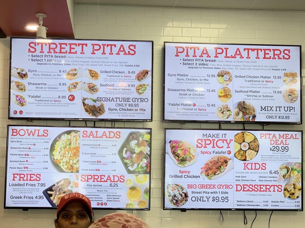 Menu at PITA Mediterranean Street Food restaurant, Macon