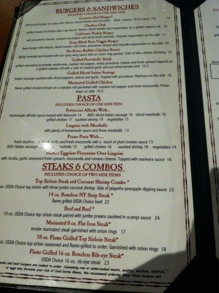 Menu at Red White and Brew pizzeria, Mesa