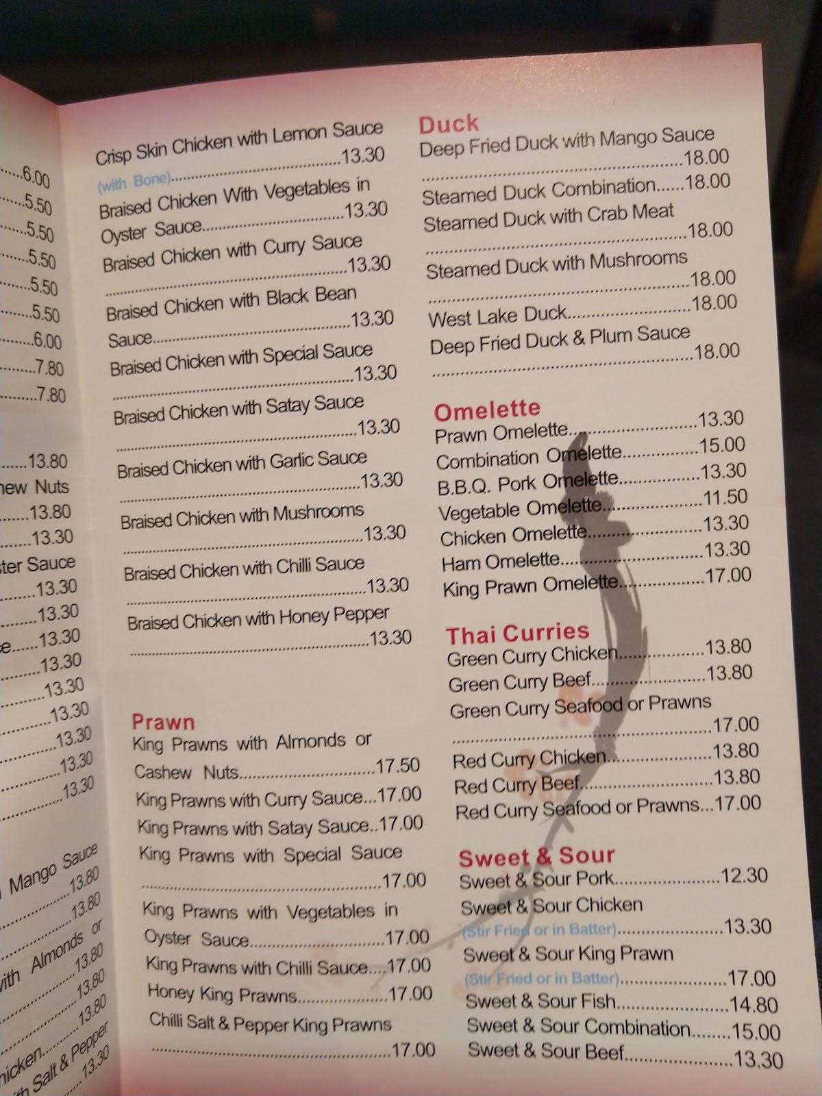 Menu at Wynnum Garden Chinese Restaurant, Wynnum, 92 Tingal Rd