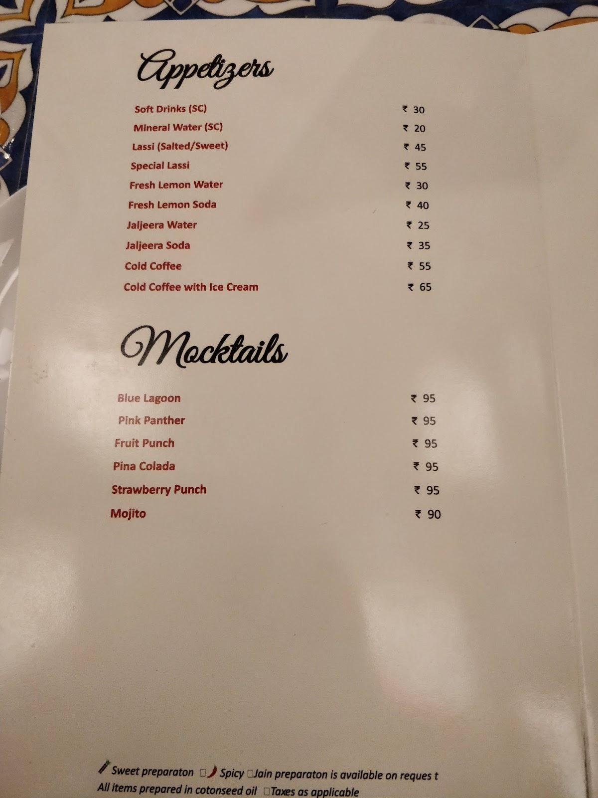 Menu at Darshan Restaurant and Banquet, Vadodara