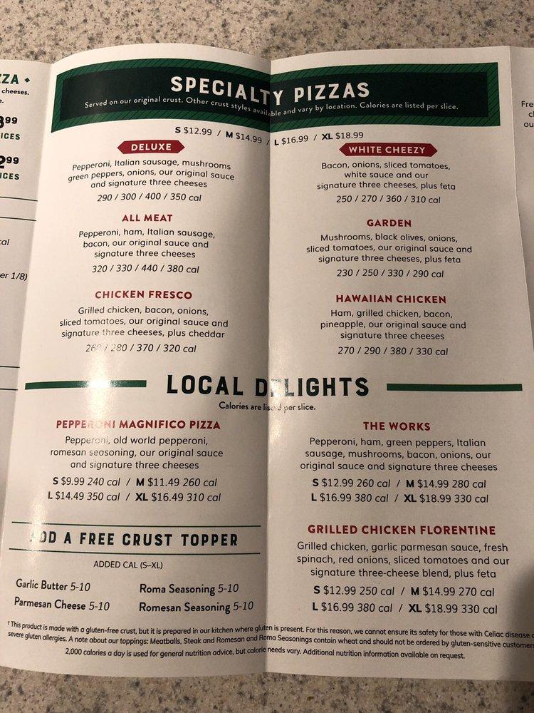Menu at Marco's Pizza pizzeria, Richmond, Forest Ave Suite 1000