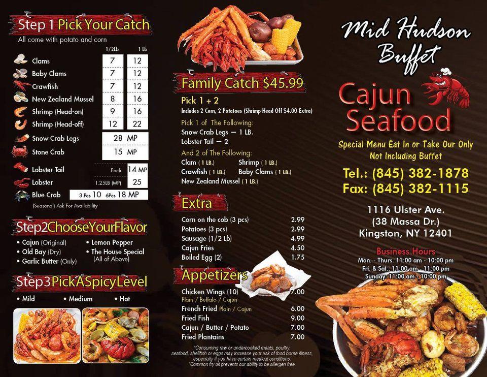 Menu at Mid Hudson Buffet restaurant, Kingston