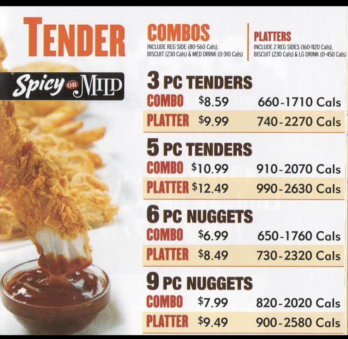 Menu at Popeyes Louisiana Kitchen fast food, Toronto, Gerrard St E