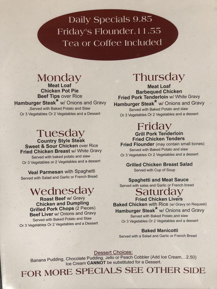 Menu at Rainbow Family Restaurant, High Point