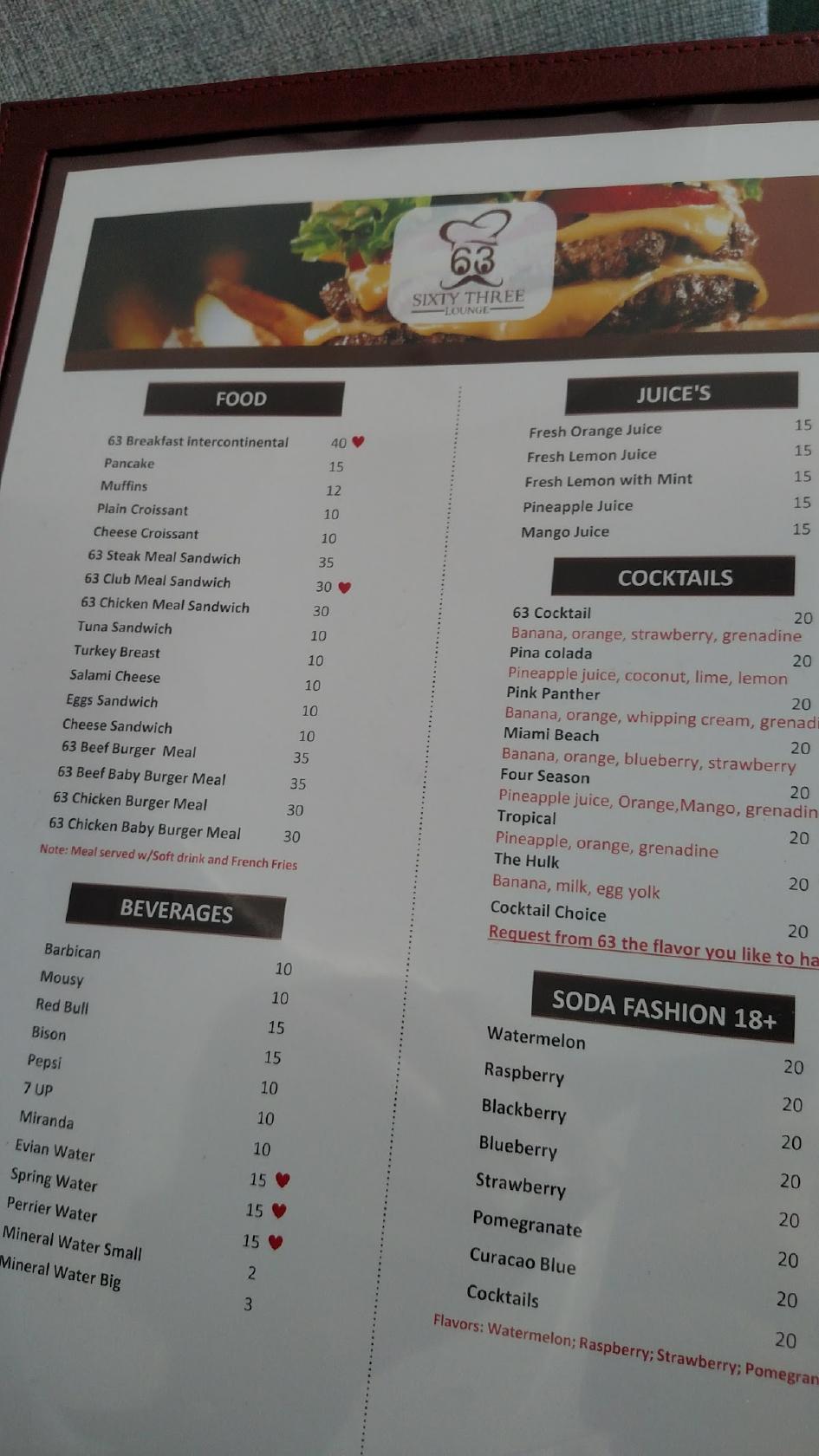 Menu at Slate Restaurant, Provo