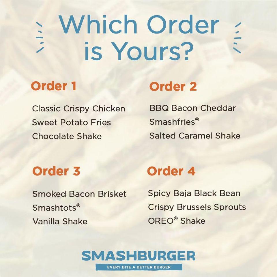 Menu at Smashburger restaurant, Sherwood Park, Emerald Dr #530