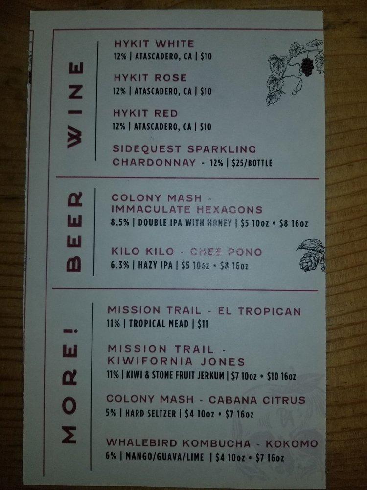 Menu at The Poisoned Apple pub & bar, Atascadero