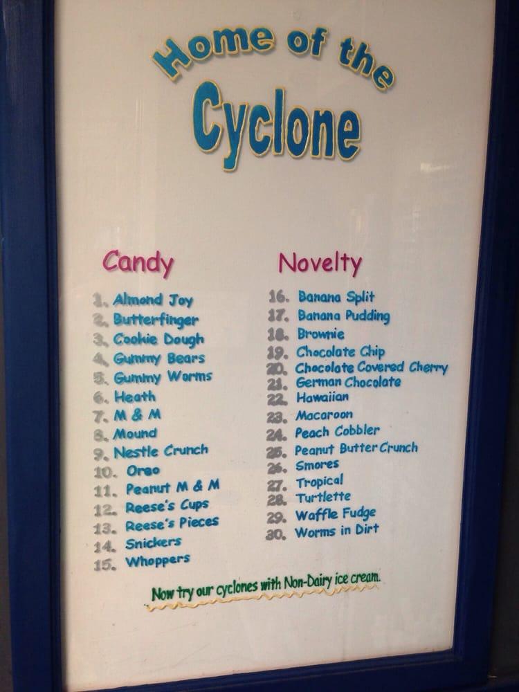 Menu at Zesto Drive-In restaurant, Watertown