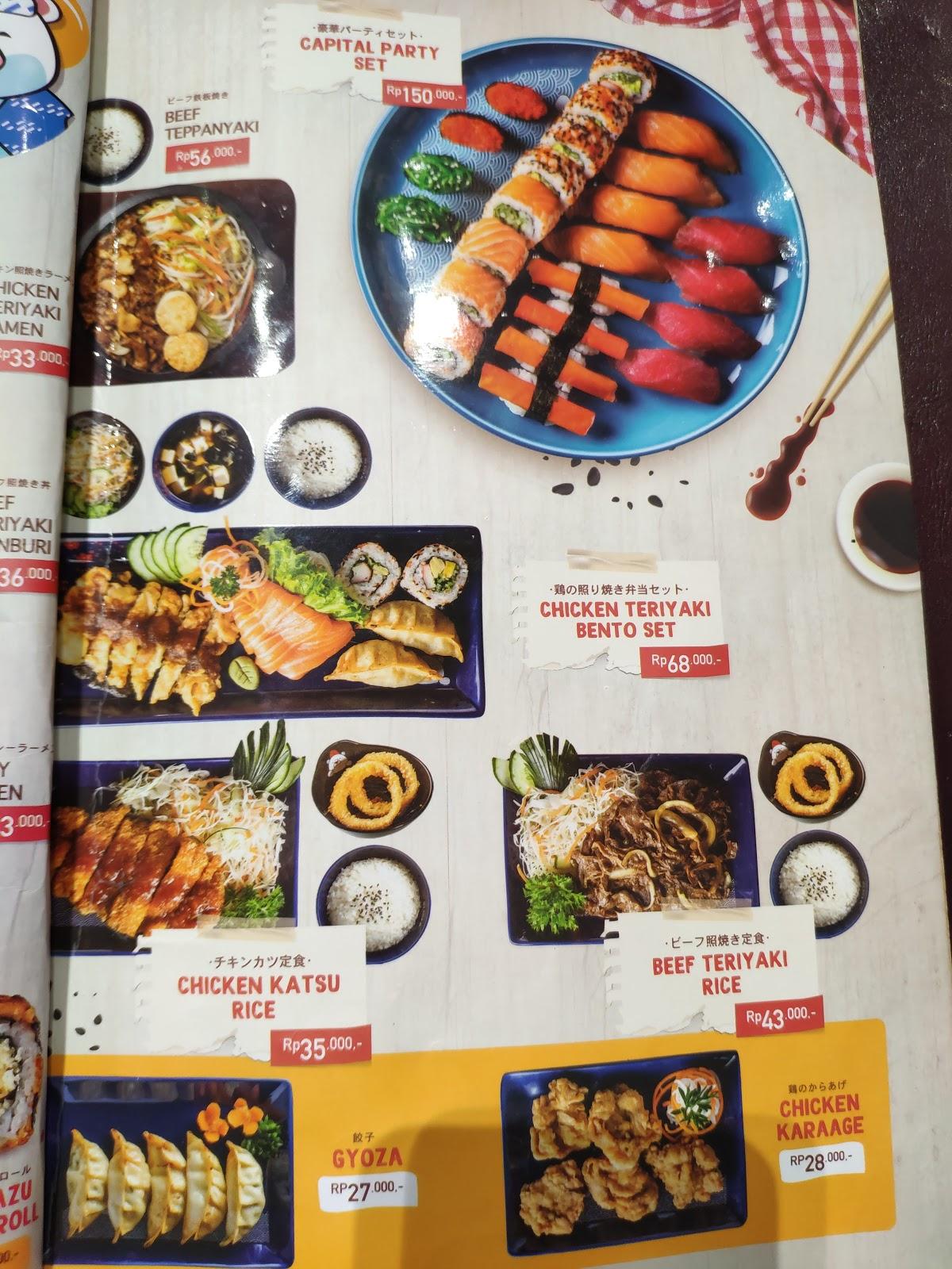 Menu at Ichiban Sushi restaurant, North Jakarta, Jl. Sunter Karya Utara ...