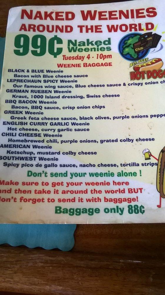 Menu at Sonka Irish Pub, Terre Haute