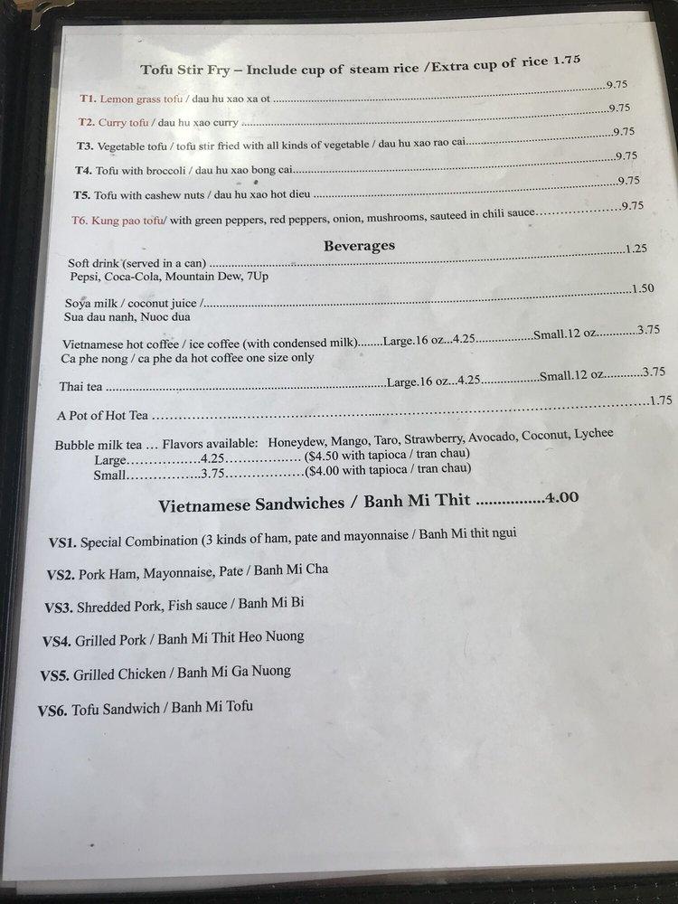 Menu at Three Sisters Restaurant, Spokane Valley, E Sprague Ave