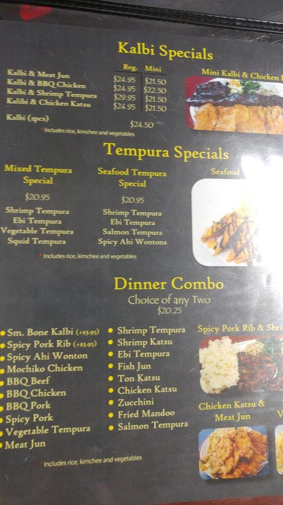 Menu at Kim Chee Restaurant 7, Aiea