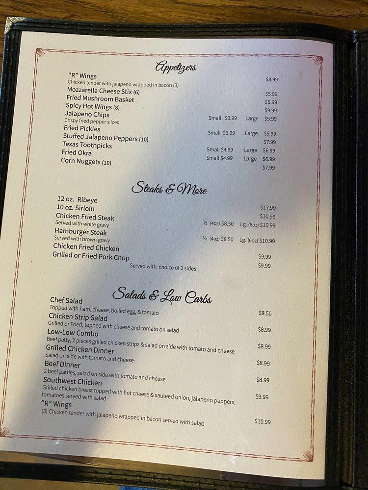 Menu at Ratibor Country Grill restaurant, USA