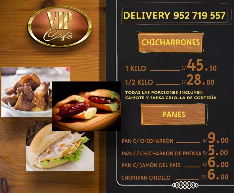Menu at Vip Hotel pub & bar, Ilo District