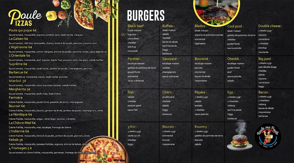 Menu at Roule Ma Poule restaurant, Évreux