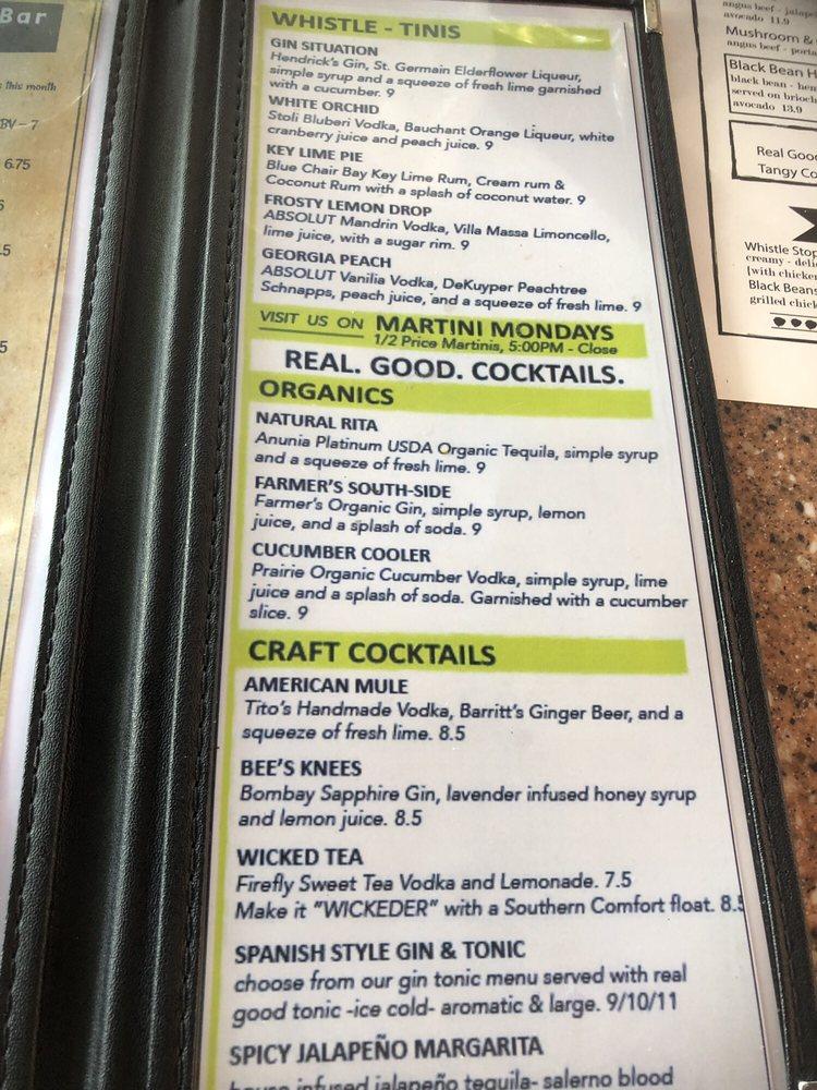 Menu at Whistle Stop Grill and Bar, Safety Harbor