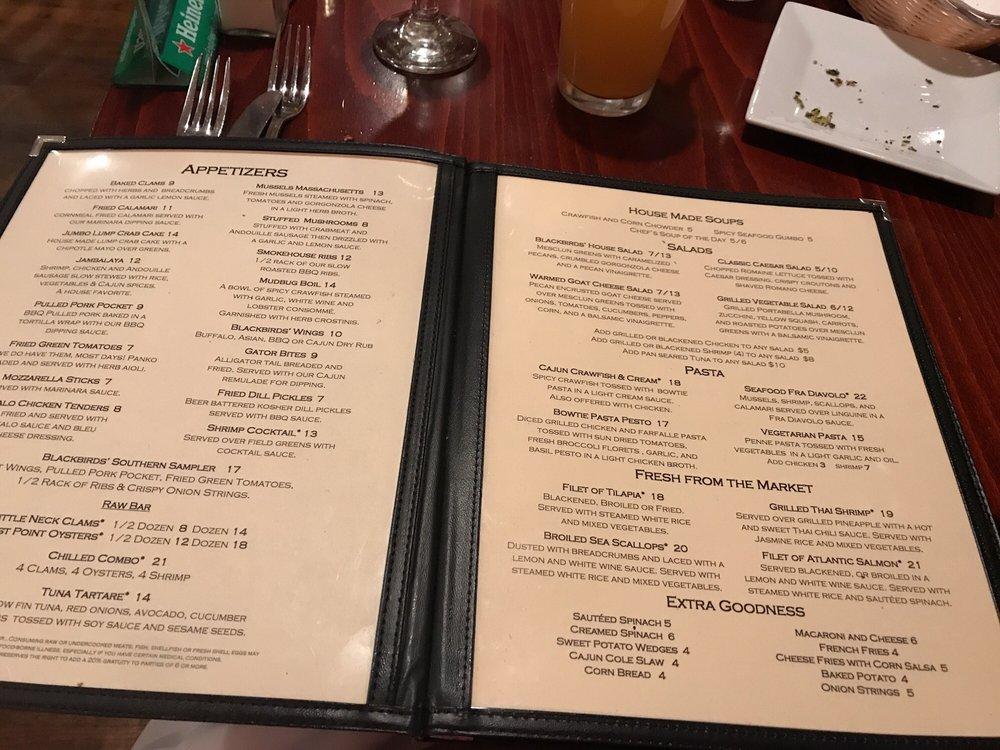 Menu at Blackbirds' Grille pub & bar, Sayville