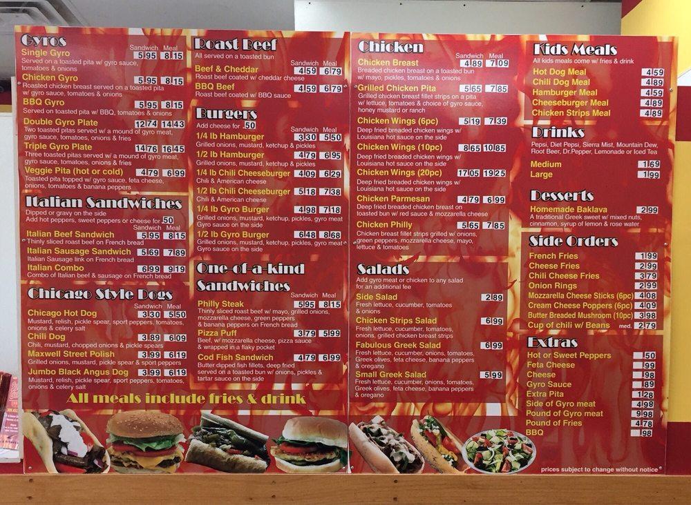 Menu at Super Gyros restaurant, Normal, 115 Susan Dr # A