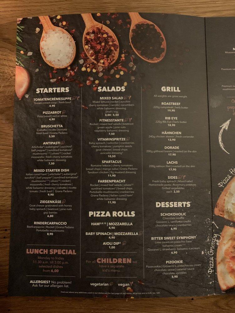 Menu at Aposto Aalen pizzeria, Aalen
