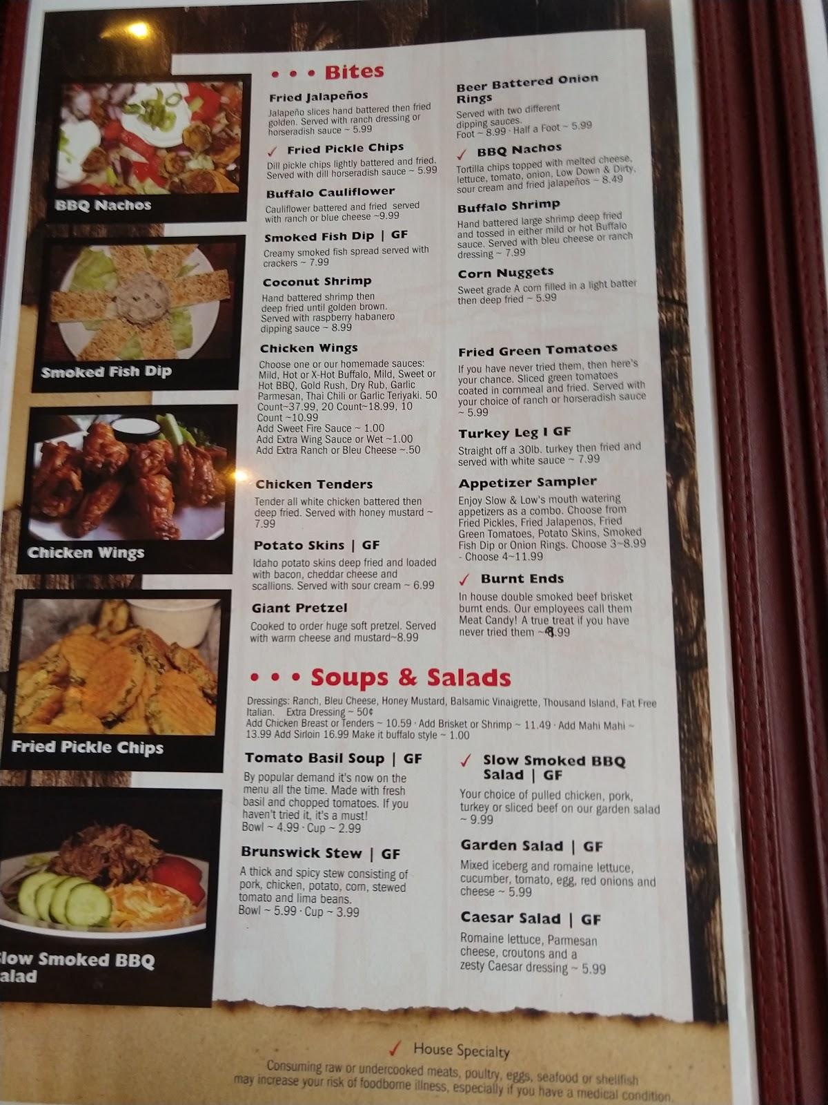 Menu at Slow & Low BBQ - Viera, Melbourne