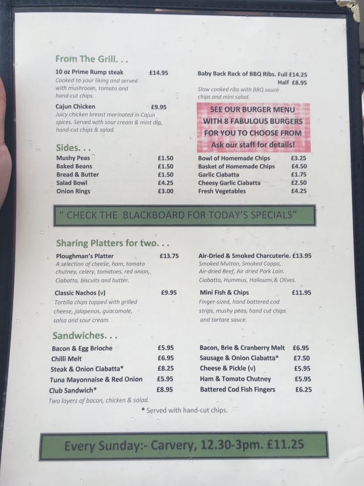 Menu at Town of Ramsgate pub & bar, London, 62 Wapping High St