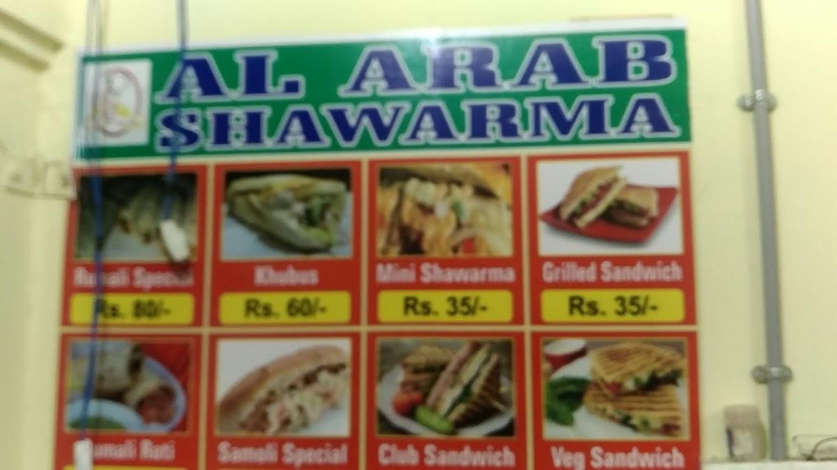 Menu at Al Arab Shawarma, Hyderabad