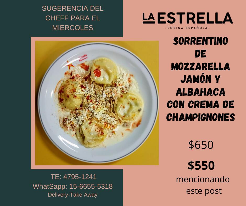 Carta de La Estrella Restaurant, Vicente López, Tapiales 1136