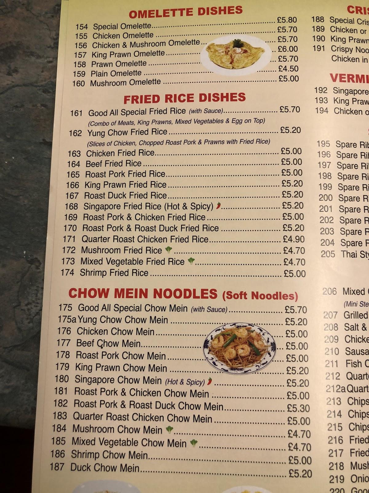 Menu at Good All Chinese Takeaway fast food, Keighley