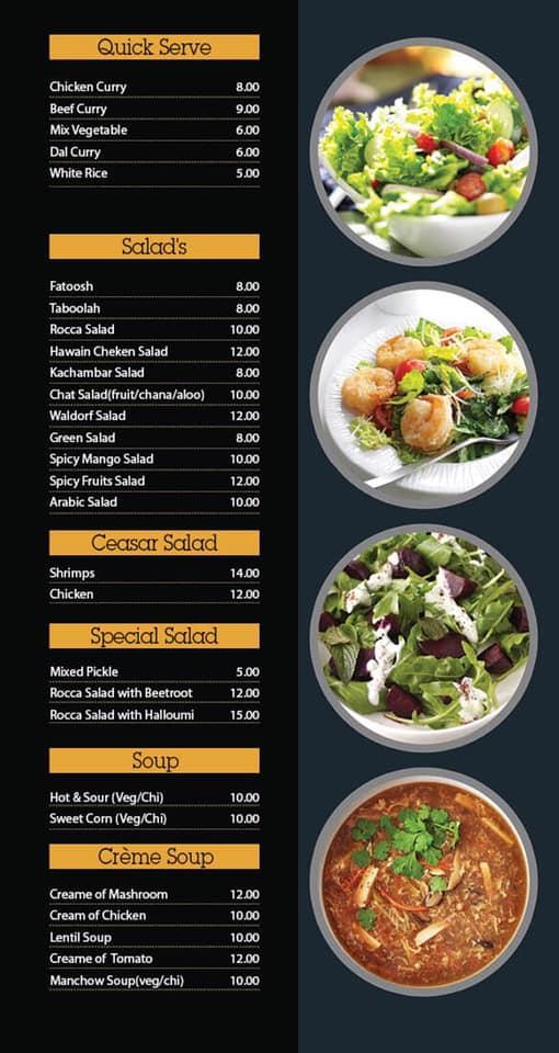 Menu at Fiamma Restaurant & Grills, Abu Dhabi