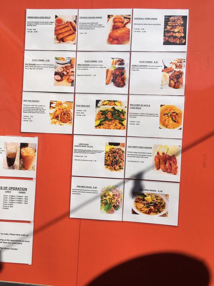 Menu at Lao-Thai Xpress, LLC restaurant, Crestview, 147 Main St