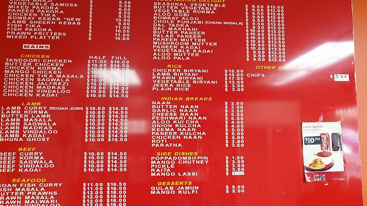 Menu at Star Of India Takeaway Levin restaurant, Levin