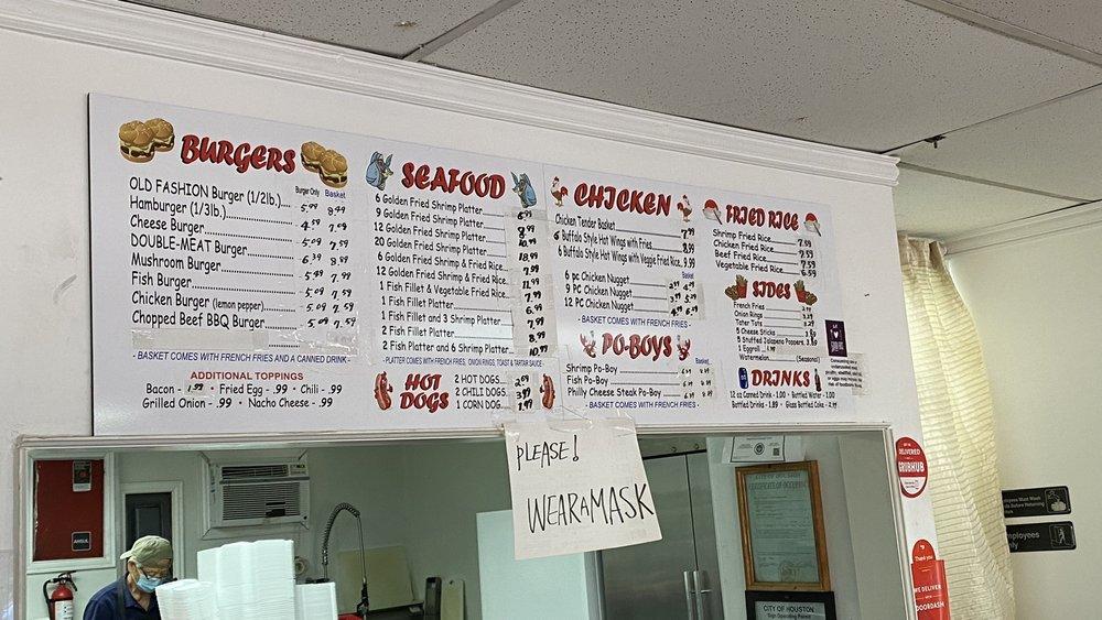 Menu at Sukos Burger restaurant, Houston