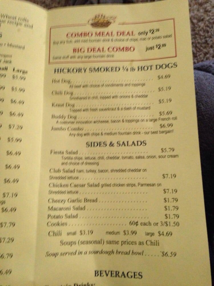 Menu at Sub Station restaurant, Chico, 672 Mangrove Ave